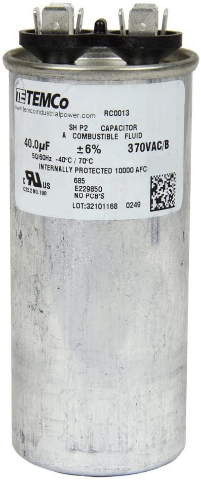 TEMCo UF Run Capacitor CBB MFD V Round Hz For HVAC AC Fan Motor Blower