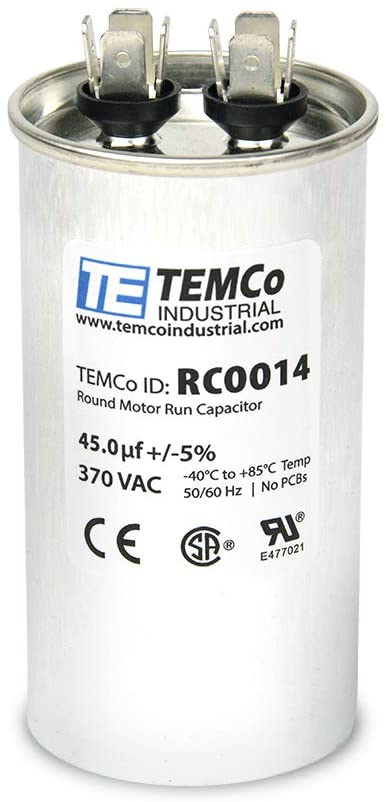 TEMCo UF Run Capacitor CBB MFD V Round Hz For HVAC AC Fan Motor Blower