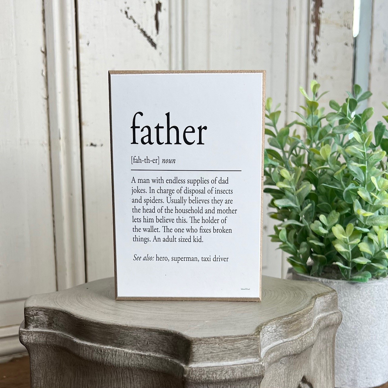 LET685A Father Definition Block JanMichaels Art And Home