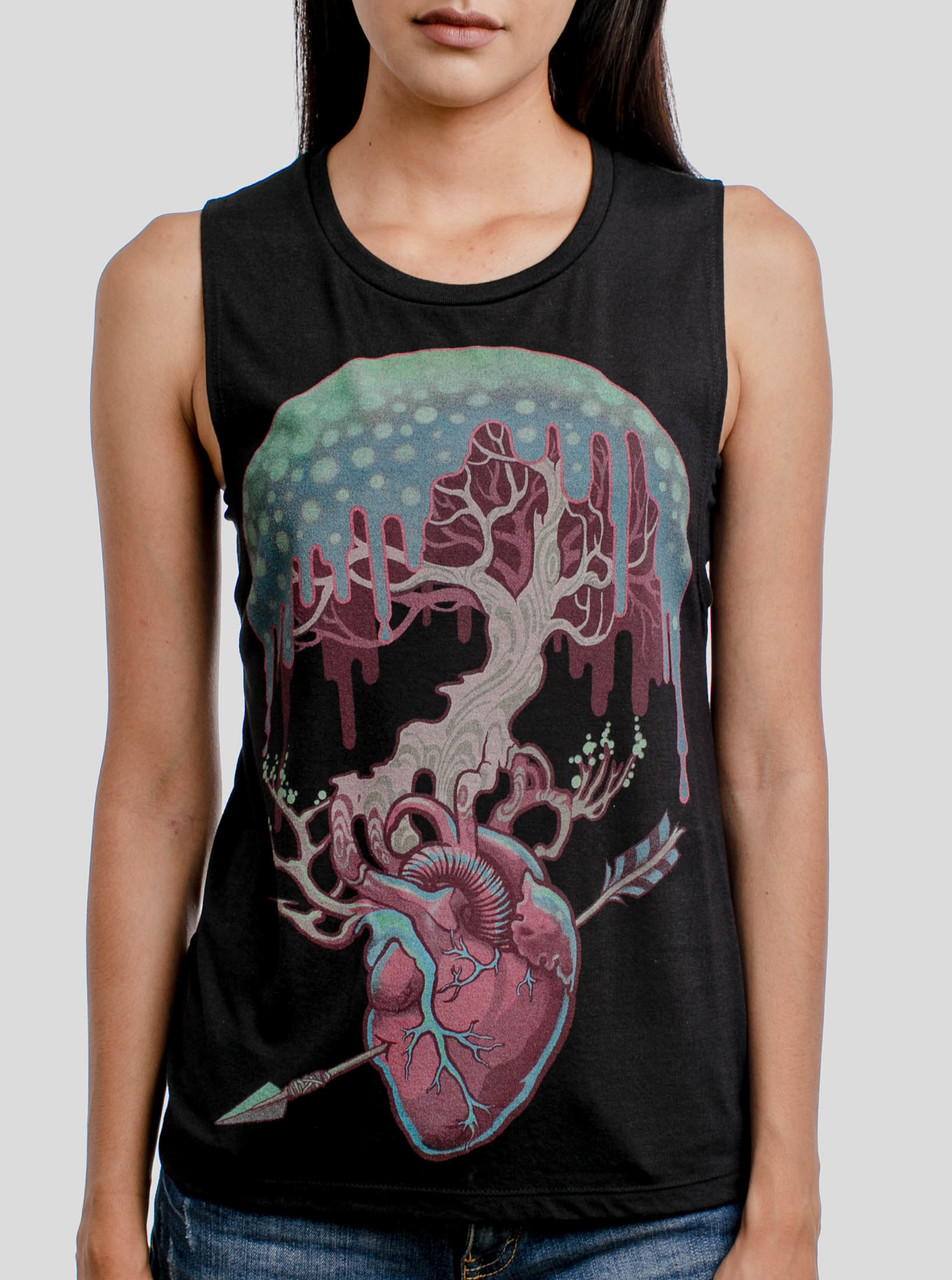 Empathy - Multicolor on Black Women's Muscle Tank Top - Curbside Clothing