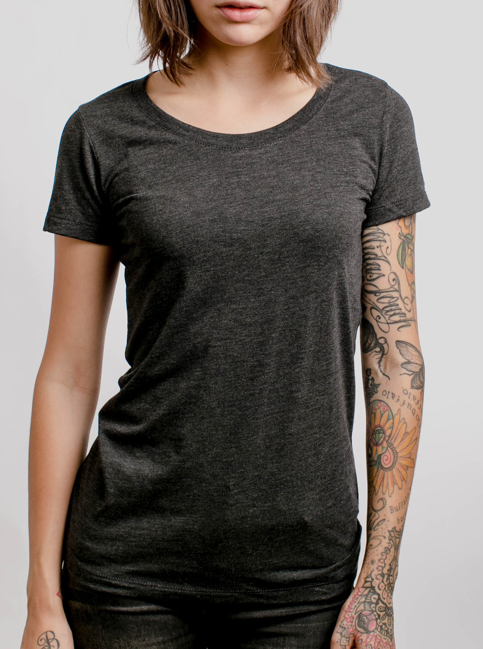Charcoal Triblend Crew - Blank Women's T-Shirt - Curbside Clothing