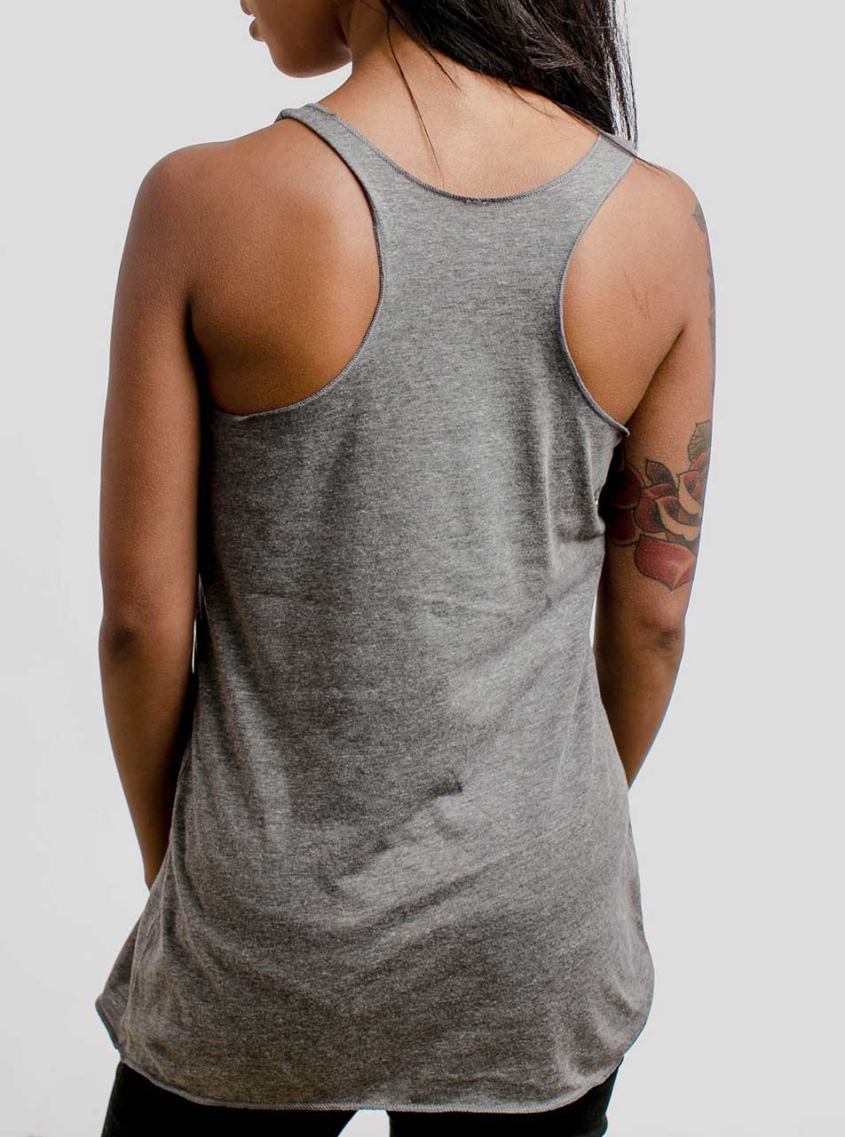 Ascending - Multicolor on Heather Grey Triblend Womens Racerback Tank ...