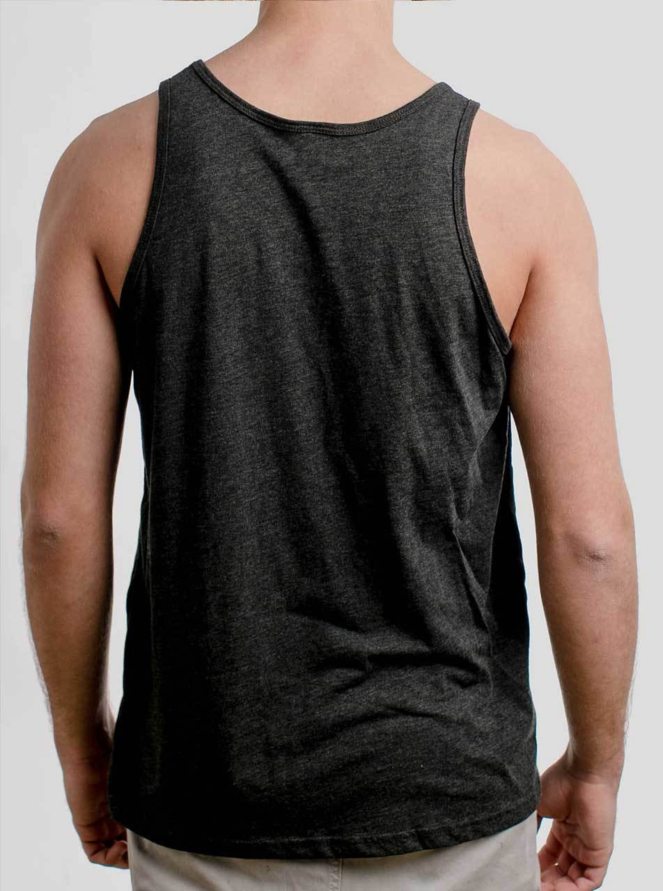 Animal Tower - Multicolor on Heather Black Triblend Mens Tank Top ...