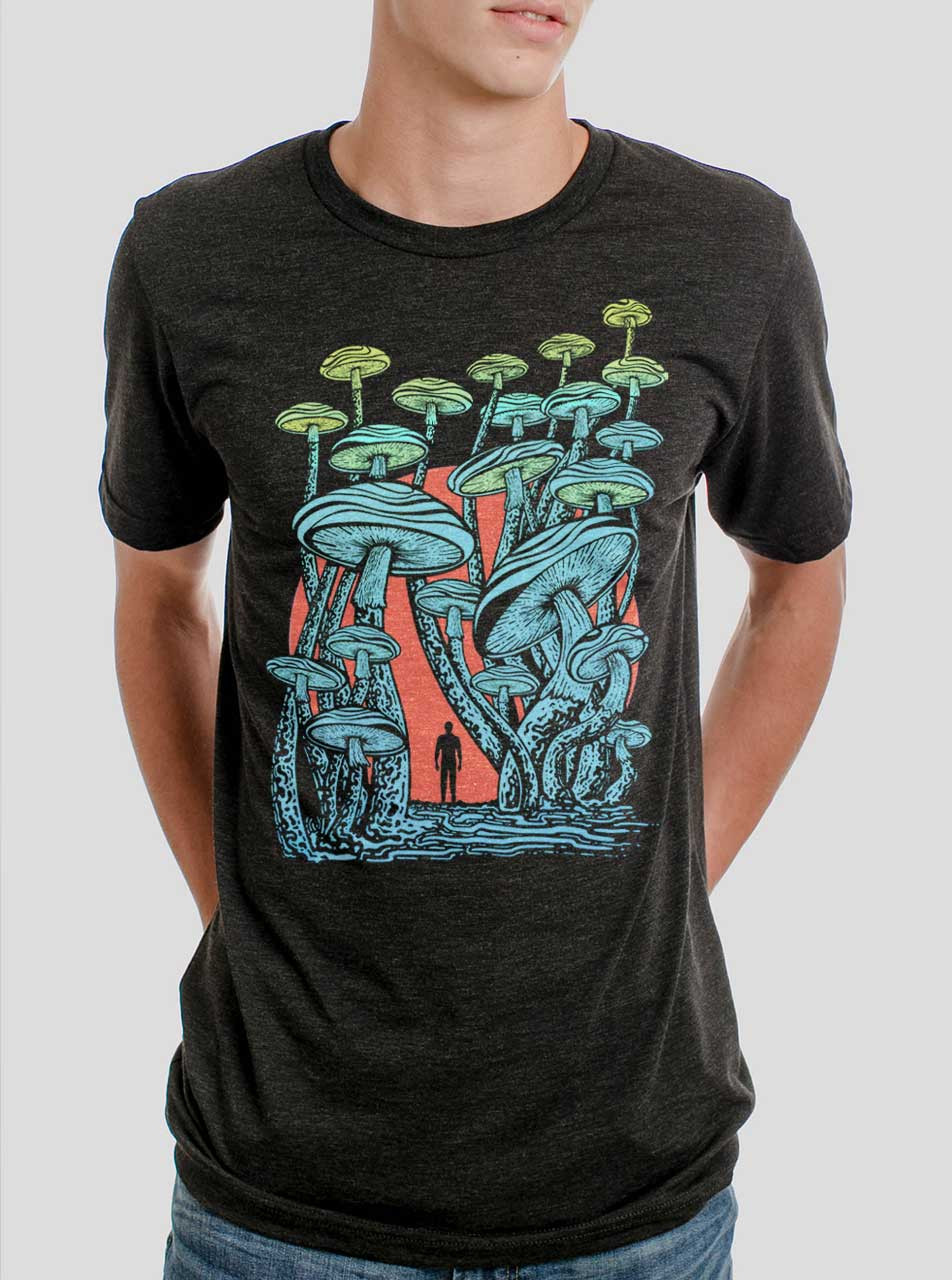 Mushroom Forest Multicolor On Mens T Shirt Curbside Clothing