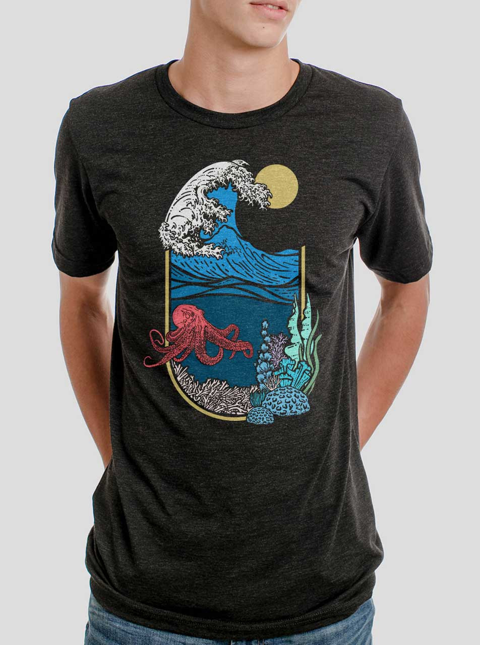 Aquatic Life Multicolor On Mens T Shirt Curbside Clothing