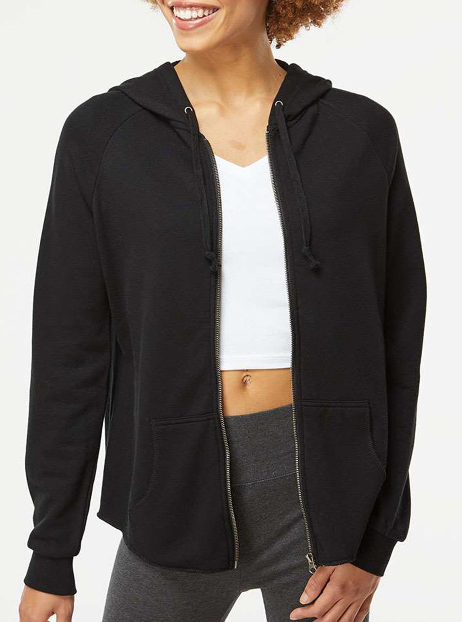 Women's Black California Zip Up - Curbside Clothing