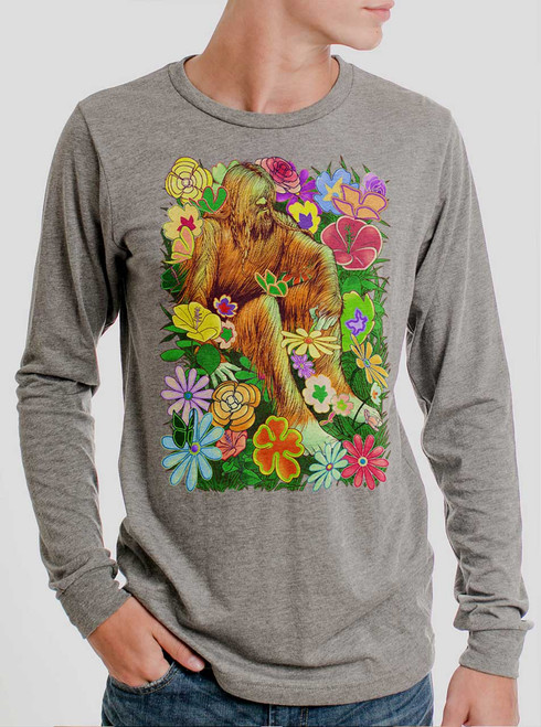 Evolve Multicolor On Heather Black Triblend Mens Long Sleeve
