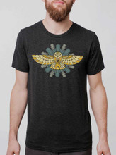Cosmic Owl - Multicolor on Heather Black Triblend Mens T Shirt ...