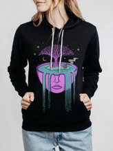 Overflow - Multicolor on Black Women's Pullover Hoodie - Curbside Clothing