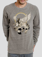 Battle Cat - Multicolor on Heather Grey Triblend Men's Sweatshirt ...