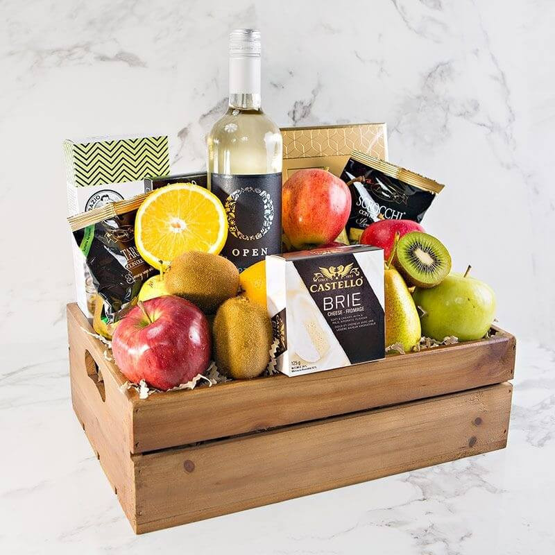 Explore Toronto's Finest White Wine & Fruit Gift Crates