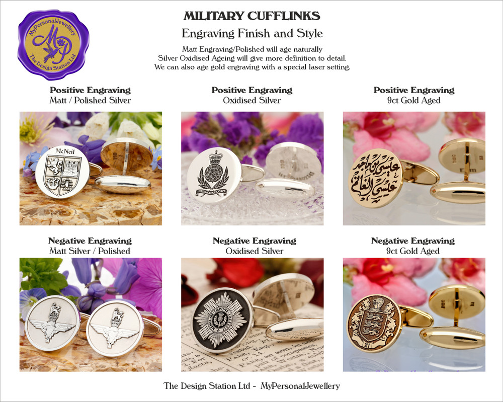 Corps of Royal Engineers Cufflinks - MyPersonalJewellery