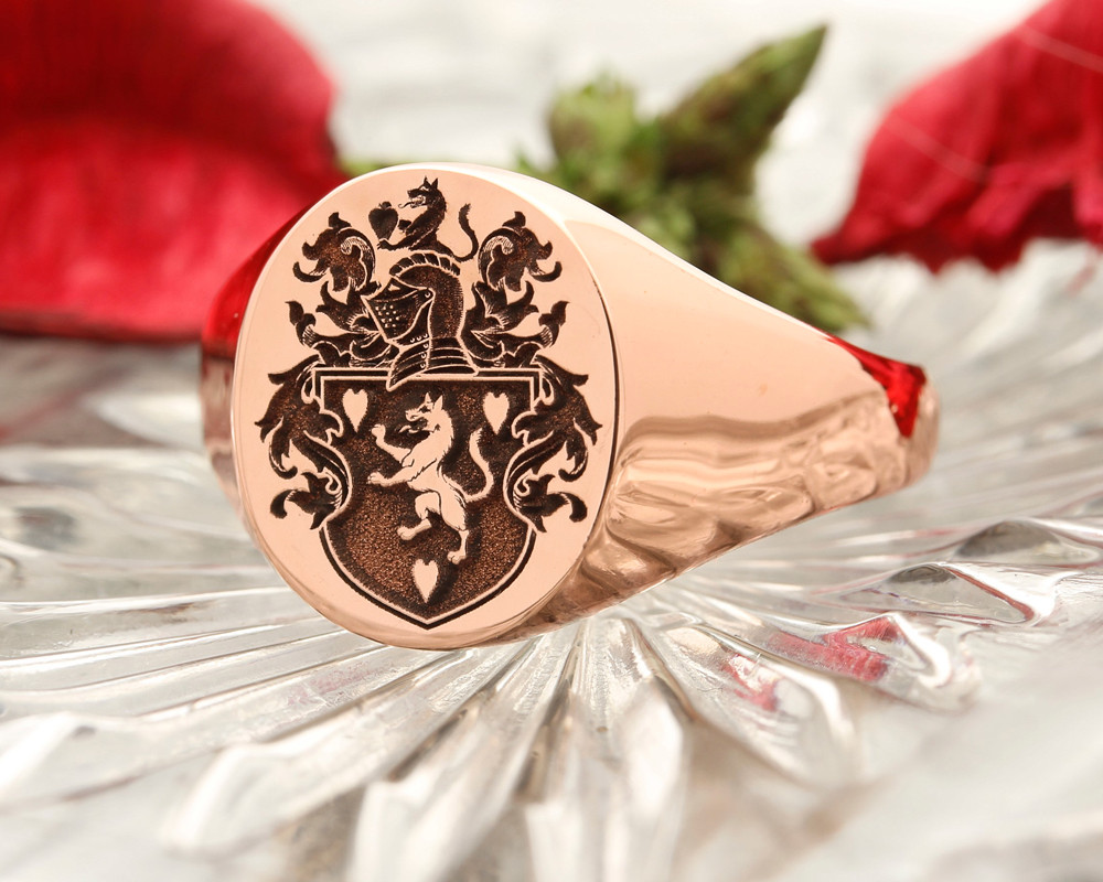 Rose Gold Signet Ring 18ct - MyPersonalJewellery