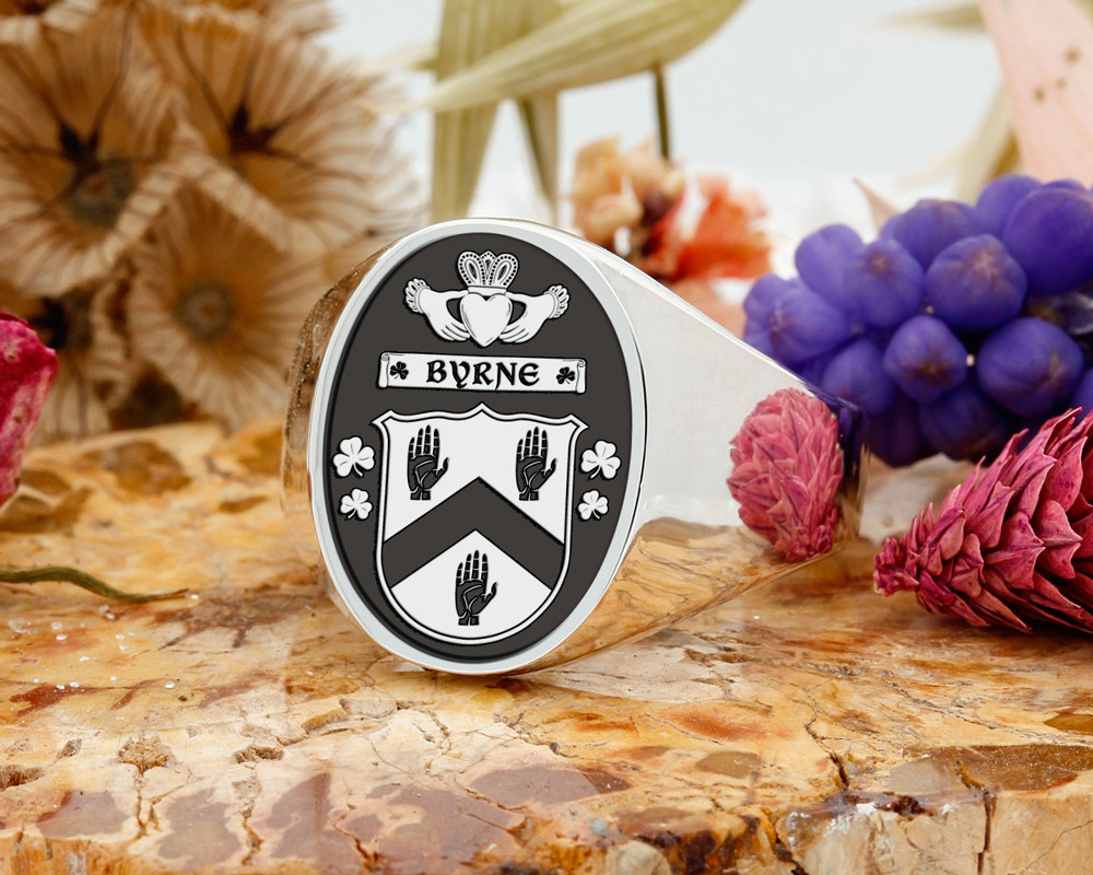 Byrne O'Byrne Irish Claddagh Signet Ring in Gold or Silver Byrne O'Byrne Irish Claddagh Signet Ring in Gold or Silver