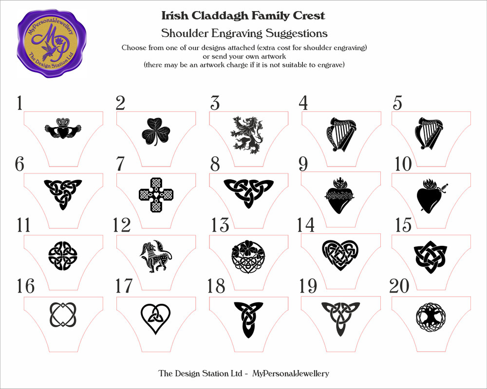Magee Irish Claddagh Family Crest Signet Ring Magee Irish Claddagh Family Crest Signet Ring