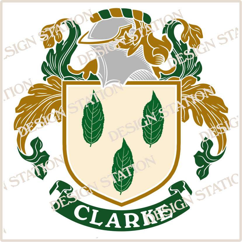 Clark Family Crest Vector Graphic - My Personal Jewellery