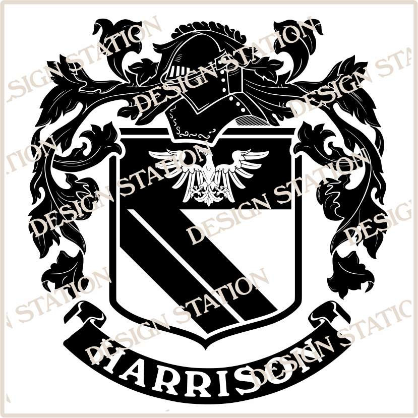 Harrison Family Crest Vector Graphic - My Personal Jewellery