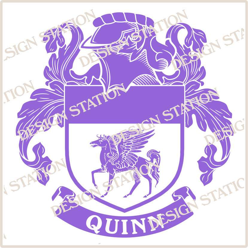 Quinn D2 Family Crest Vector Graphic - My Personal Jewellery