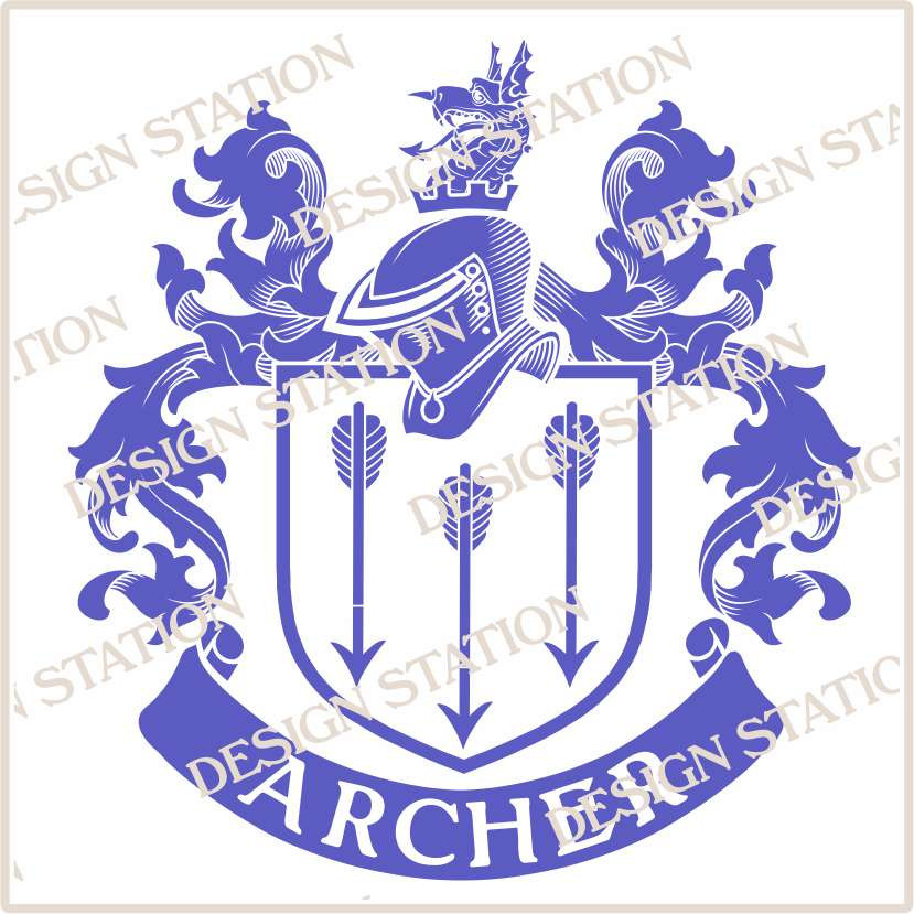 Archer Family Crest Digital Download - My Personal Jewellery