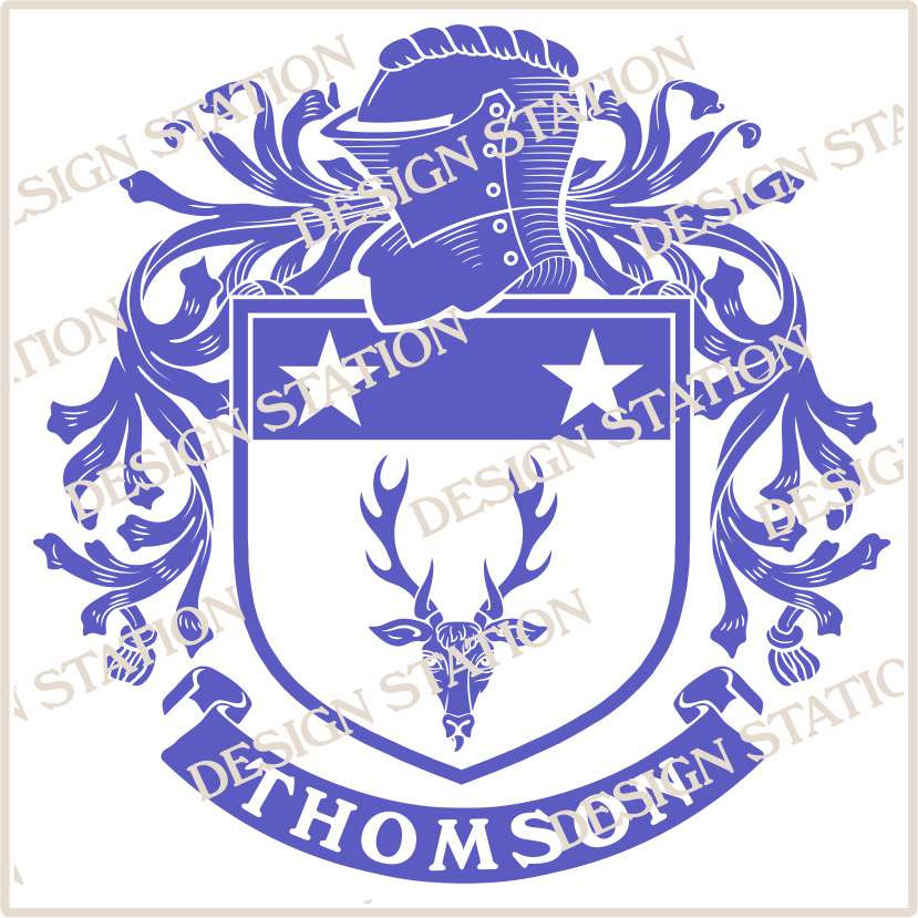 Thomson Scotland Family Crest Digital Instant Vector Download