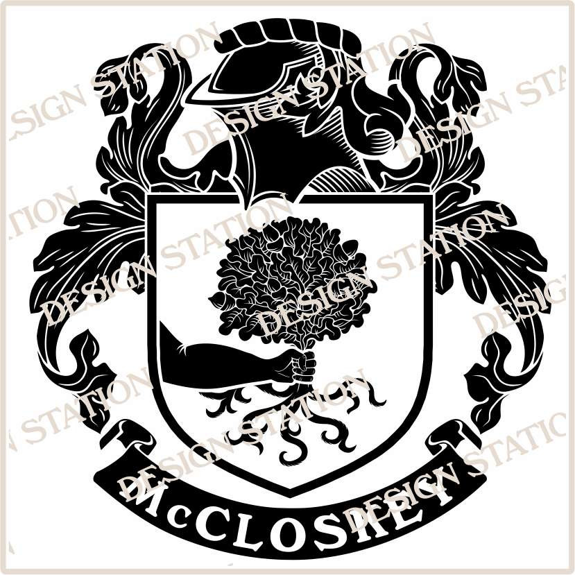 McCloskey D1 Family Crest Vector Graphic - My Personal Jewellery