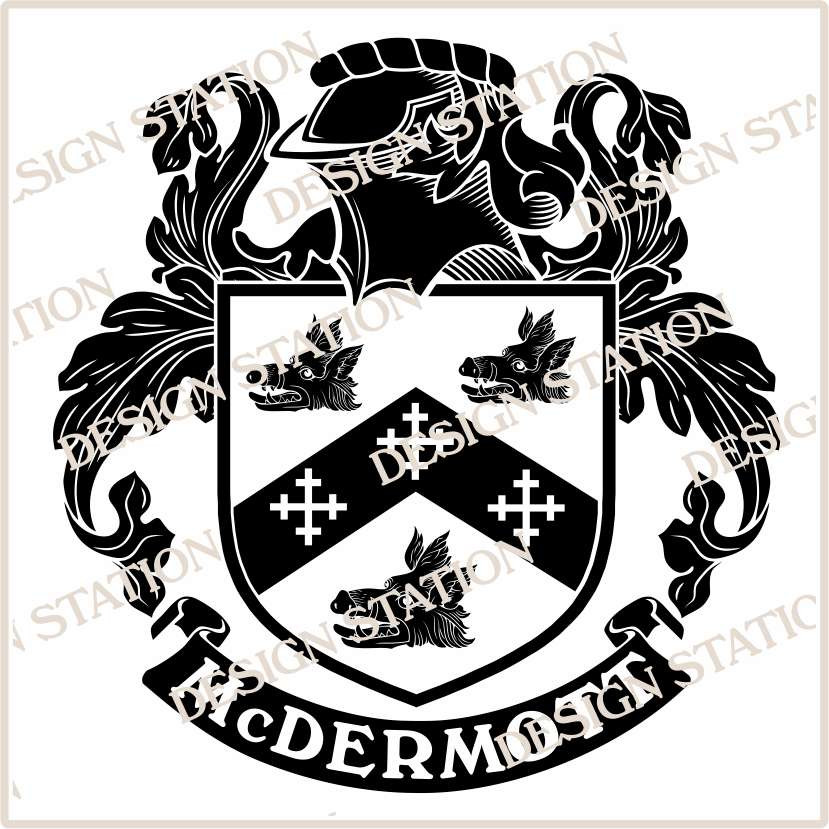 McDermott Family Crest Vector Graphic - My Personal Jewellery