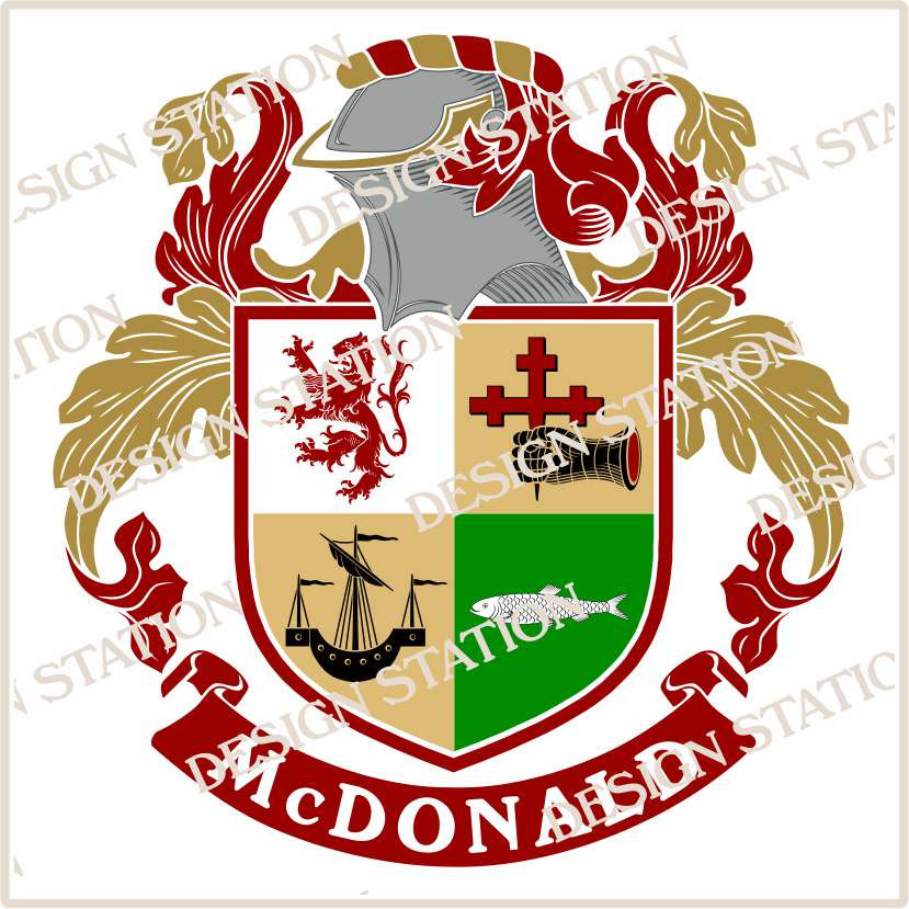 McDonald Family Crest Vector Graphic - My Personal Jewellery