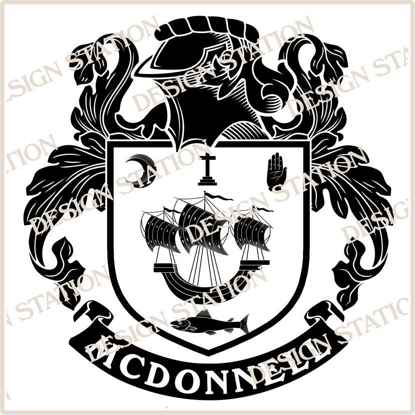 McDonnell Family Crest Vector Graphic - My Personal Jewellery