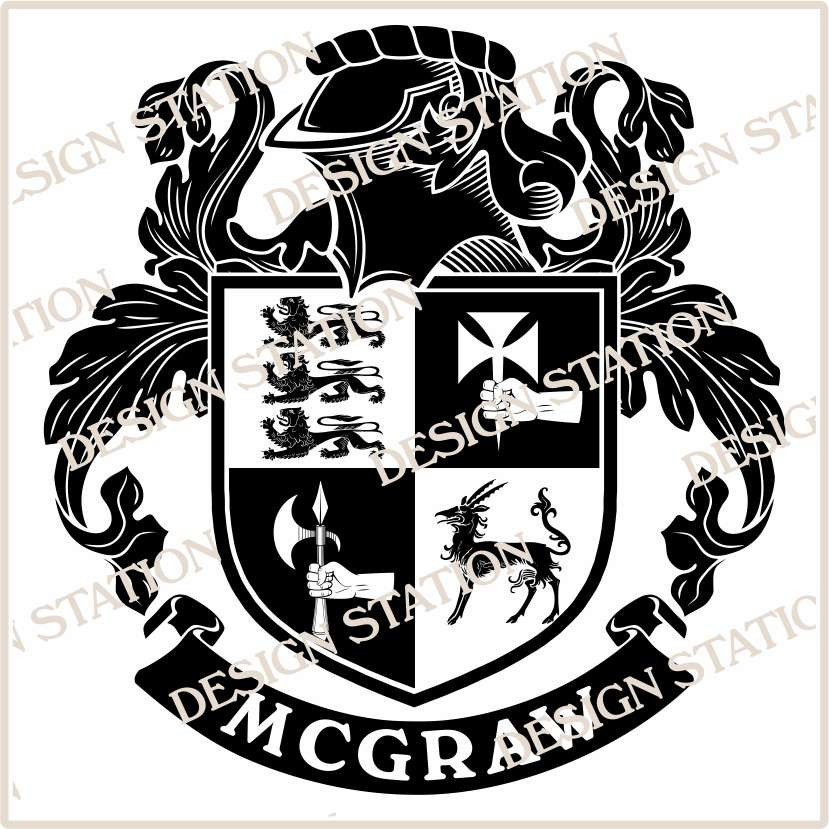 McGraw Family Crest Vector Graphic - My Personal Jewellery