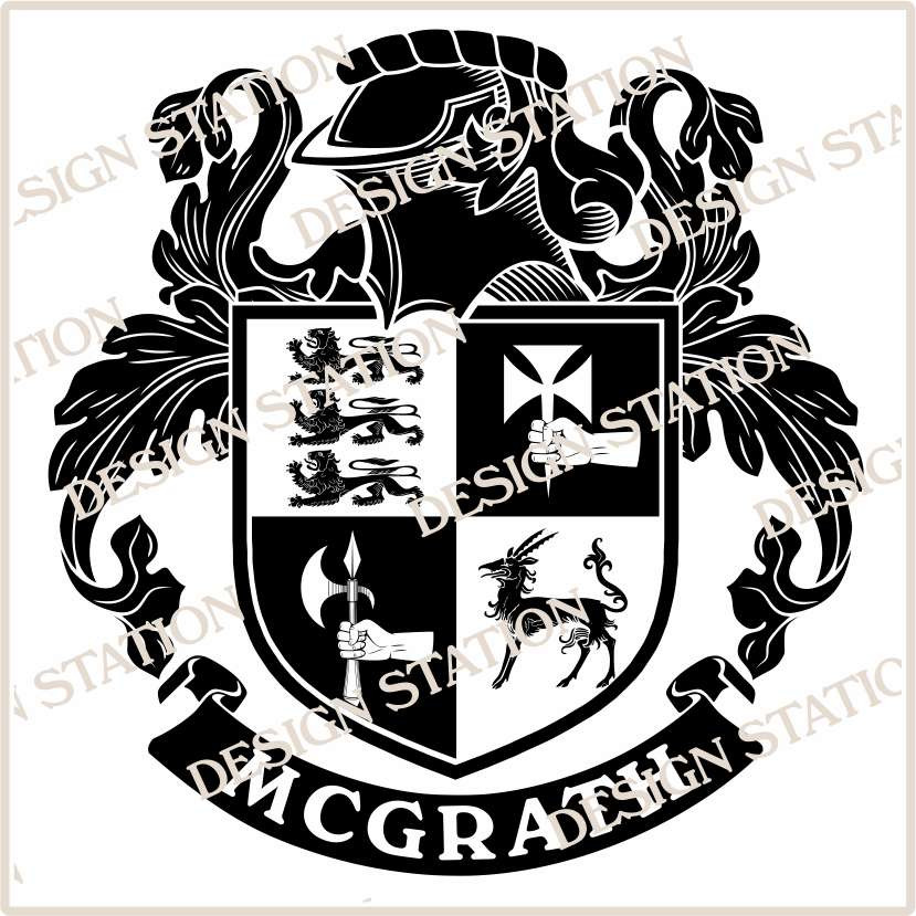 McGrath Family Crest Vector Graphic - My Personal Jewellery