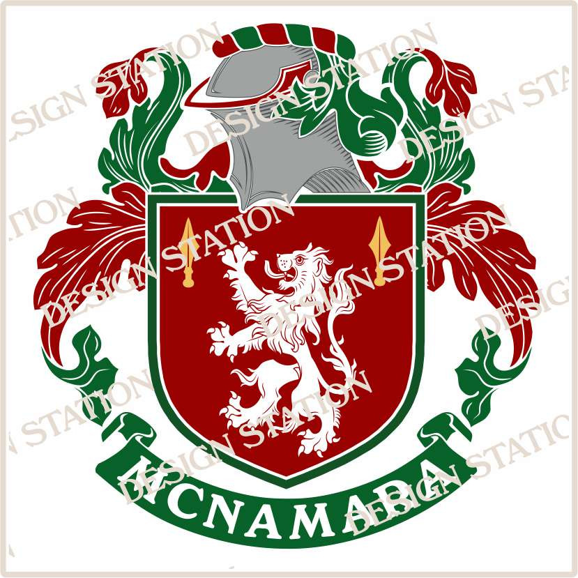 McNamara Family Crest Vector Graphic - My Personal Jewellery
