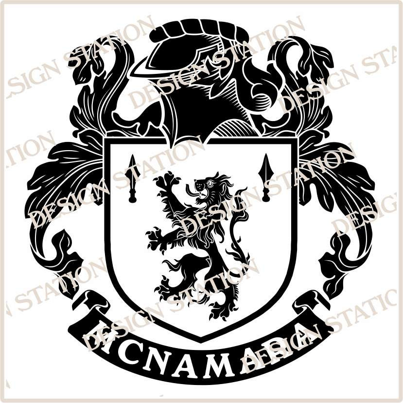 McNamara Family Crest Vector Graphic - My Personal Jewellery