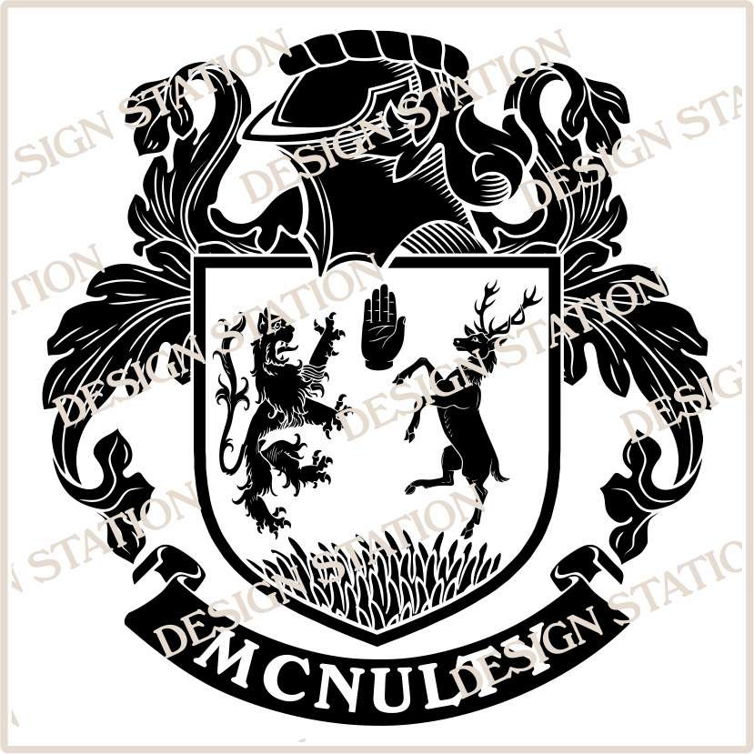 McNulty Family Crest Vector Graphic - My Personal Jewellery