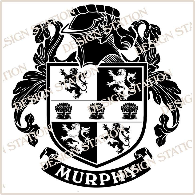 Murphy Family Crest Vector Graphic - My Personal Jewellery