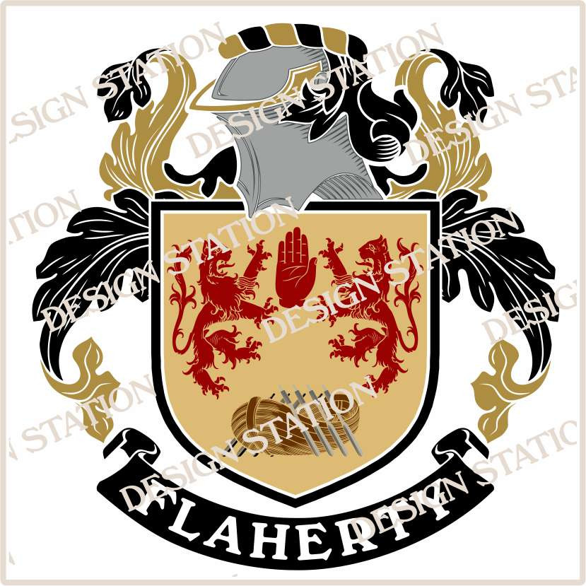 Flaherty Family Crest Vector Graphic - My Personal Jewellery