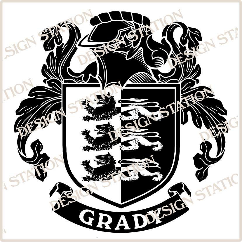 Grady Family Crest Vector Graphic - My Personal Jewellery