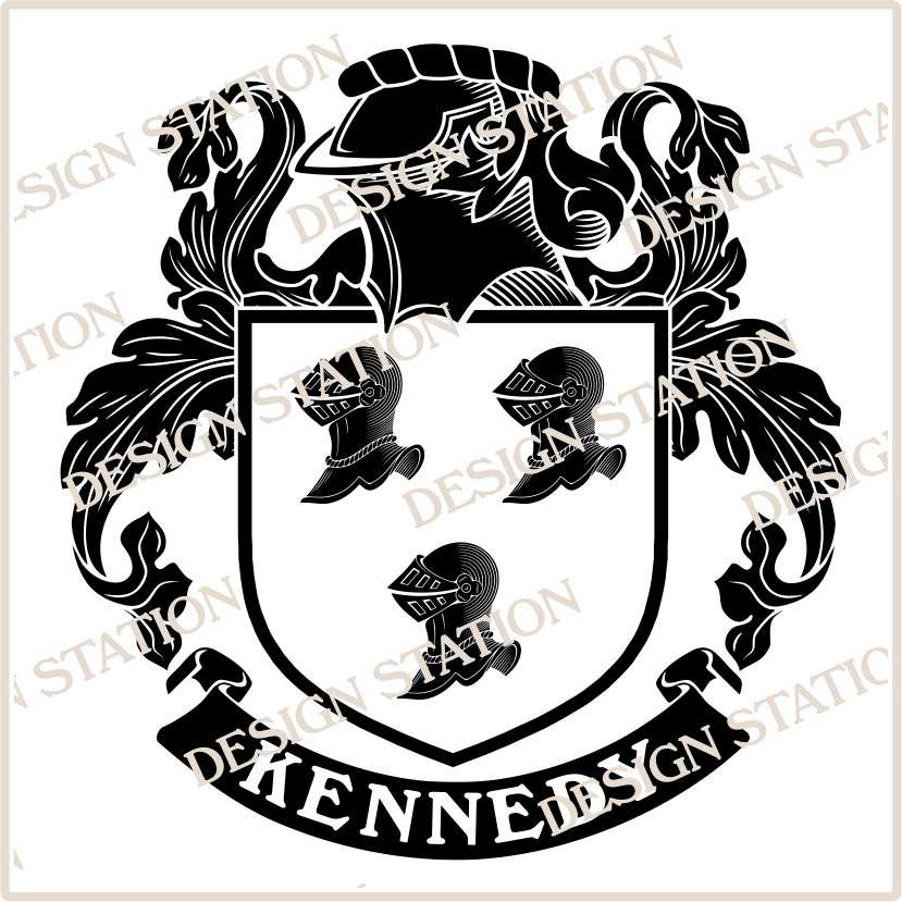 Kennedy Family Crest Vector Graphic - My Personal Jewellery