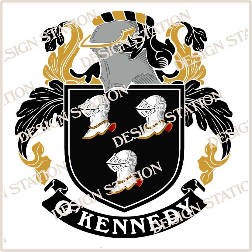Kennedy Family Crest Vector Graphic - My Personal Jewellery