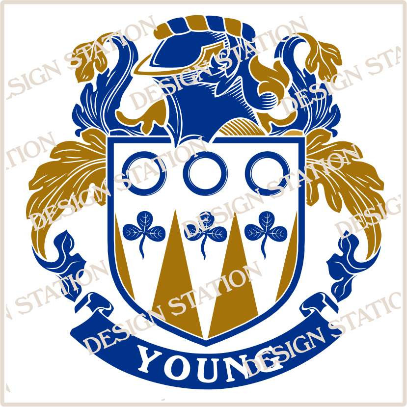Young Family Crest Vector Graphic - My Personal Jewellery