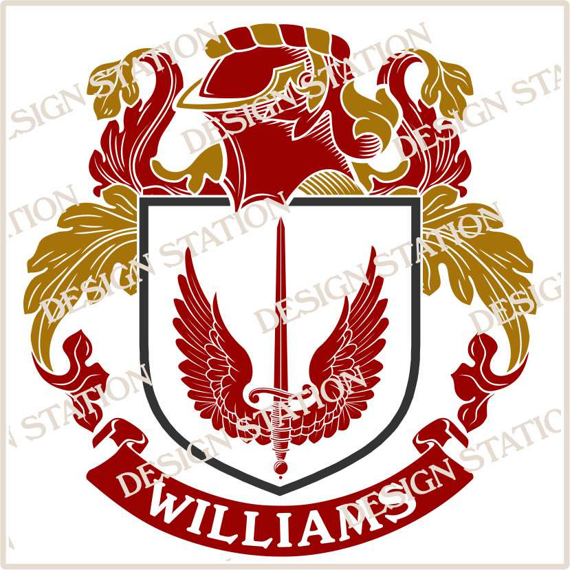 Williams Family Crest Vector Graphic - My Personal Jewellery