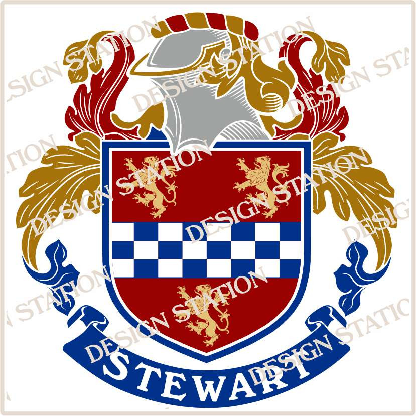 Stewart Family Crest Vector Graphic - My Personal Jewellery