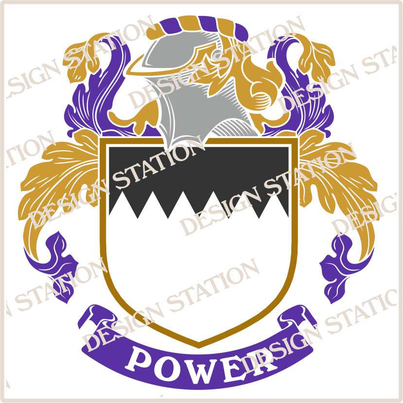 Power Family Crest Vector Graphic - My Personal Jewellery