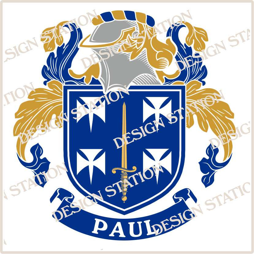 Paul Family Crest Vector Graphic - My Personal Jewellery
