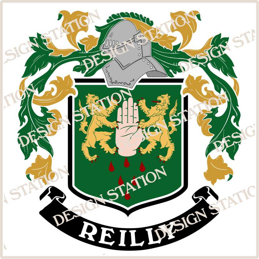 Reilly Family Crest Vector Graphic - My Personal Jewellery