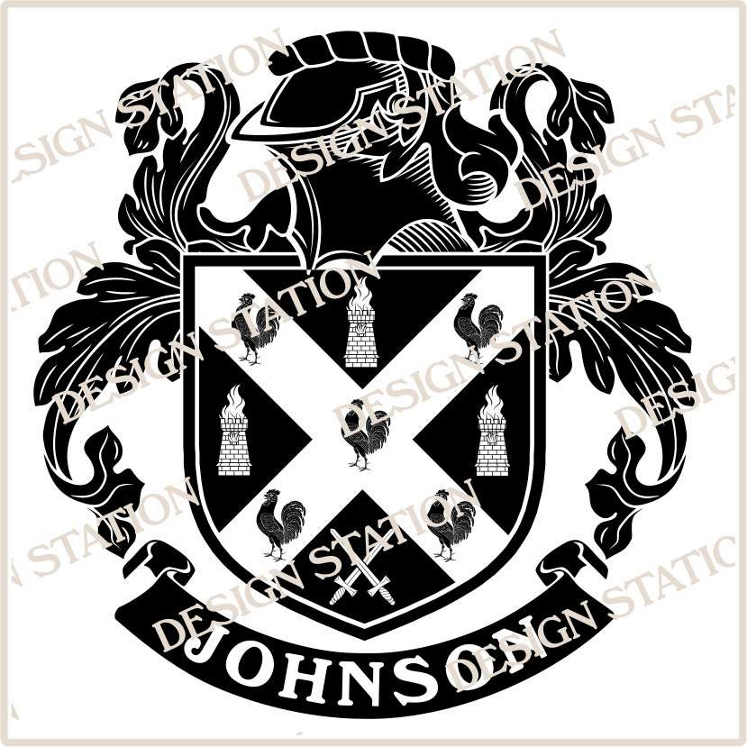 Johnson D2 Family Crest Vector Graphic - My Personal Jewellery
