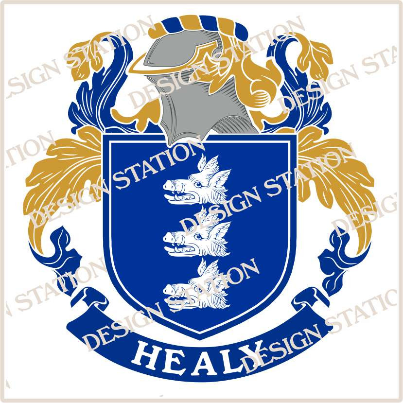 Healy Family Crest Vector Graphic - My Personal Jewellery