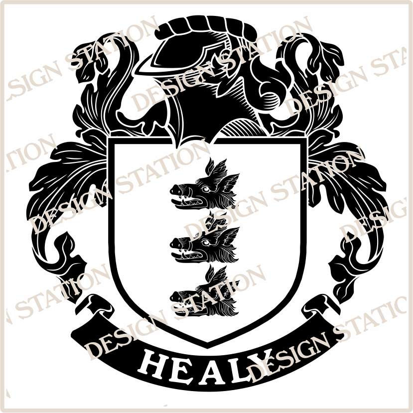 Healy Family Crest Vector Graphic - My Personal Jewellery