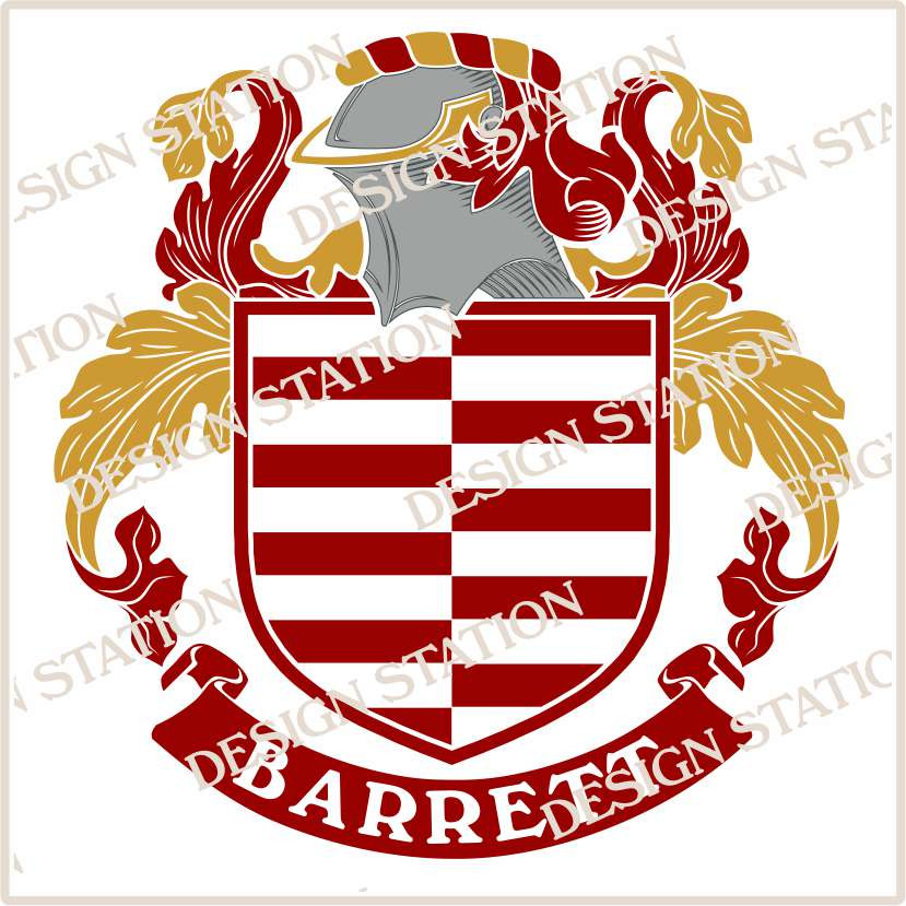 Barrett IE Family Crest Vector Graphic - My Personal Jewellery