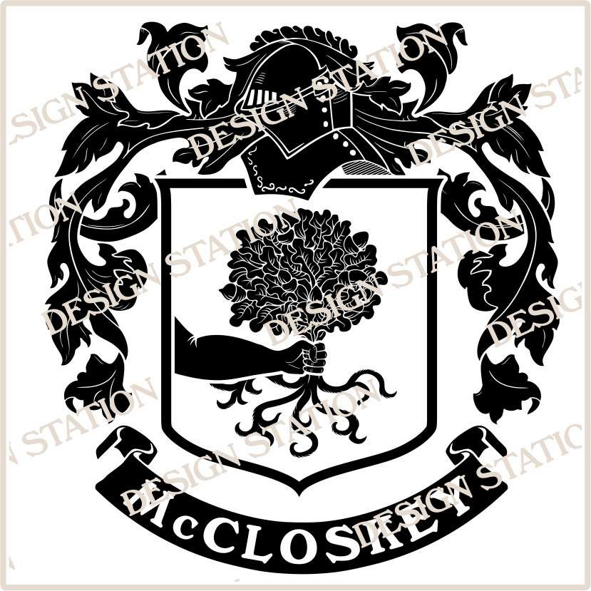 McCloskey D2 Family Crest Vector Graphic - My Personal Jewellery