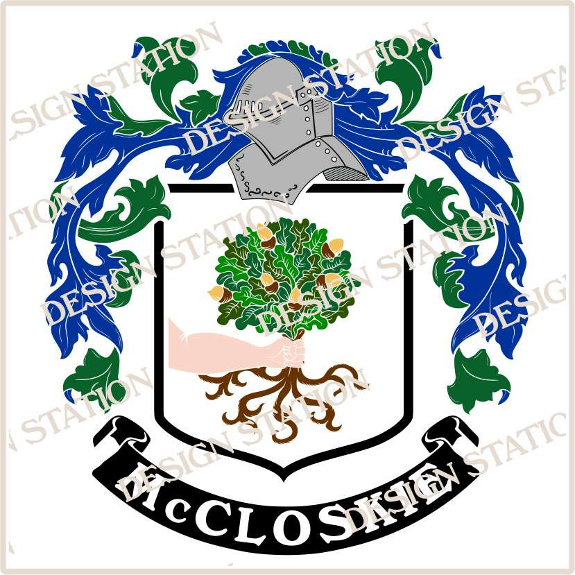 McCloskey D2 Family Crest Vector Graphic - My Personal Jewellery